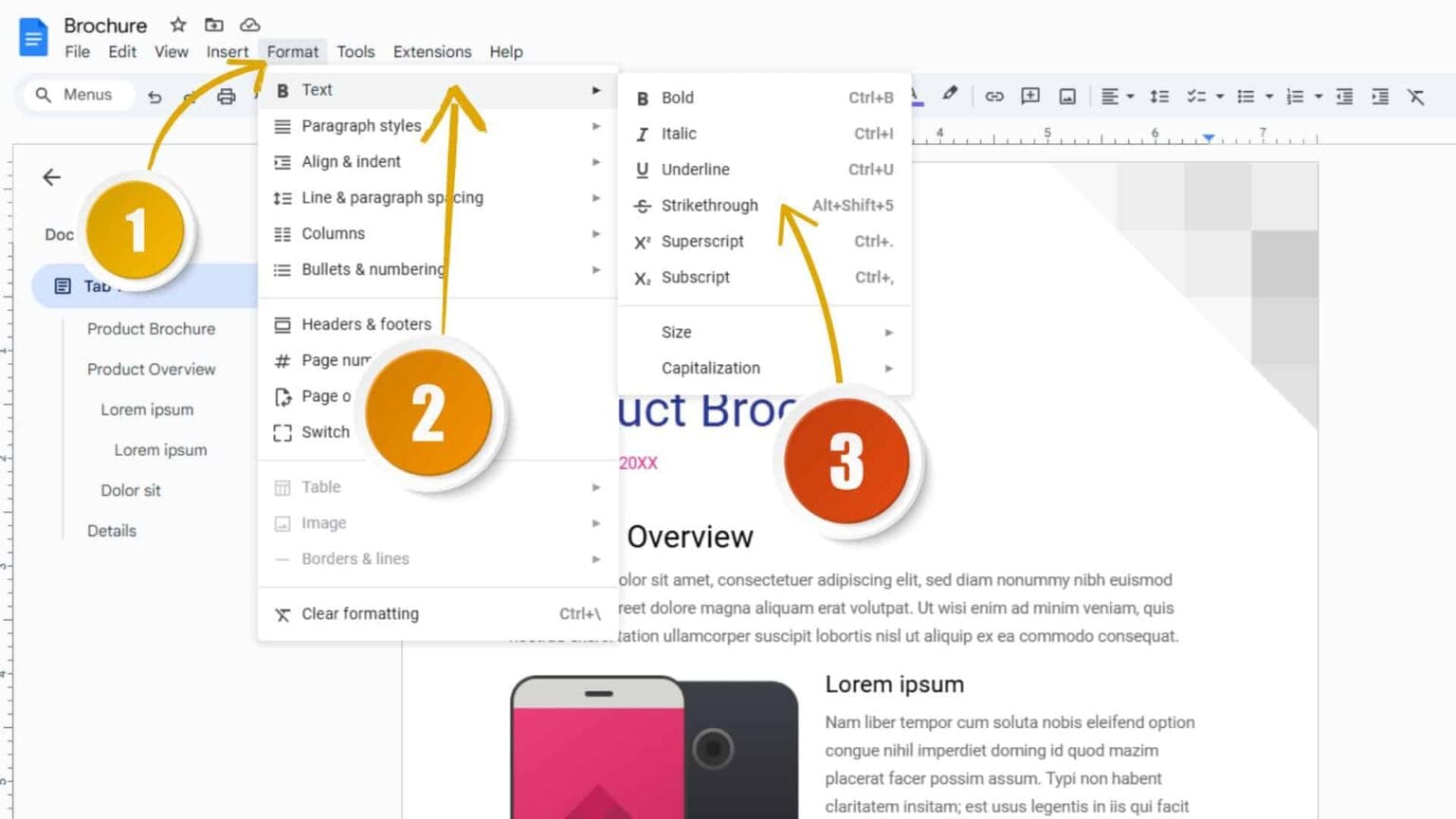 How to Strikethrough on Google docs to Cross Out Text